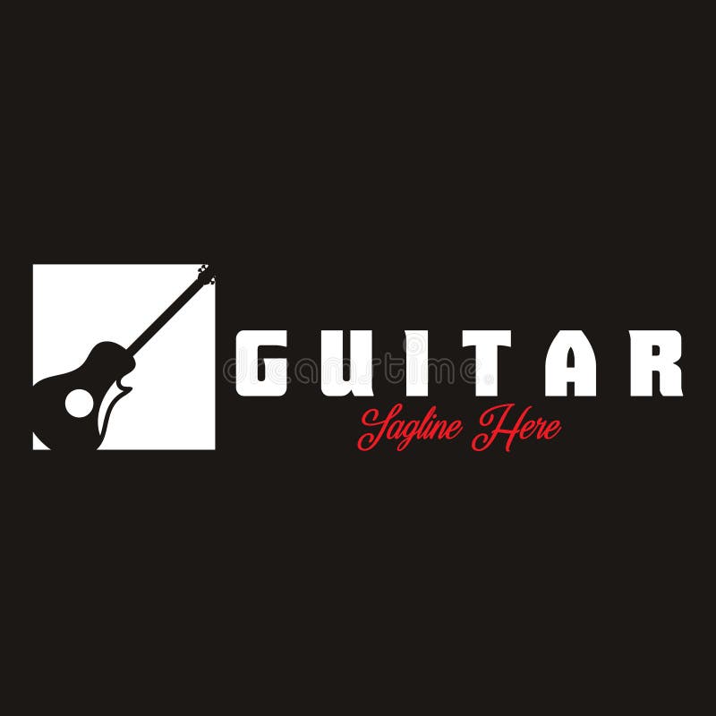 Guitar Logo Icon Vector Illustration Template Design Stock Vector ...