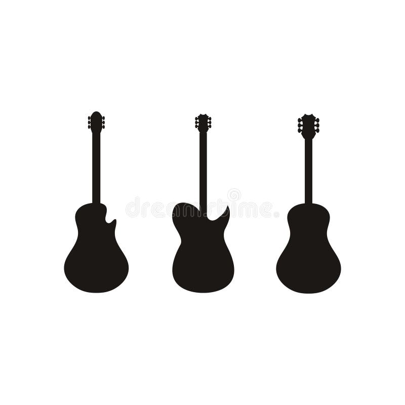 Guitar Logo Icon Vector Illustration Template Design Stock Vector ...
