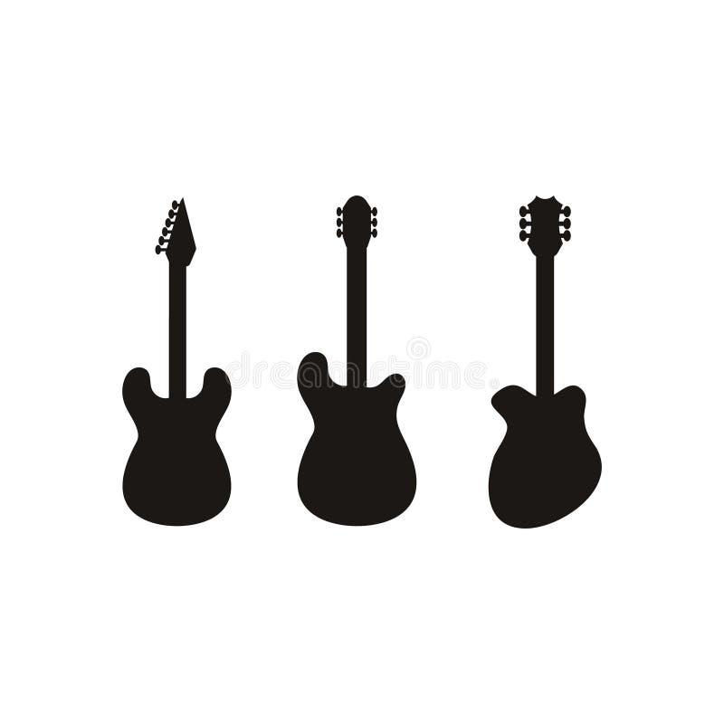 Guitar Logo Icon Vector Illustration Template Design Stock Vector ...