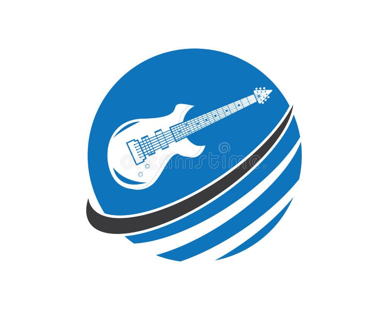 Guitar logo template stock vector. Illustration of cool - 115058400