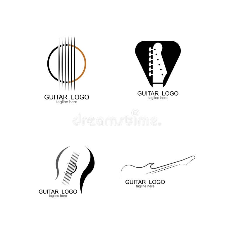 Guitar Logo Template Design Stock Illustration - Illustration of icon ...