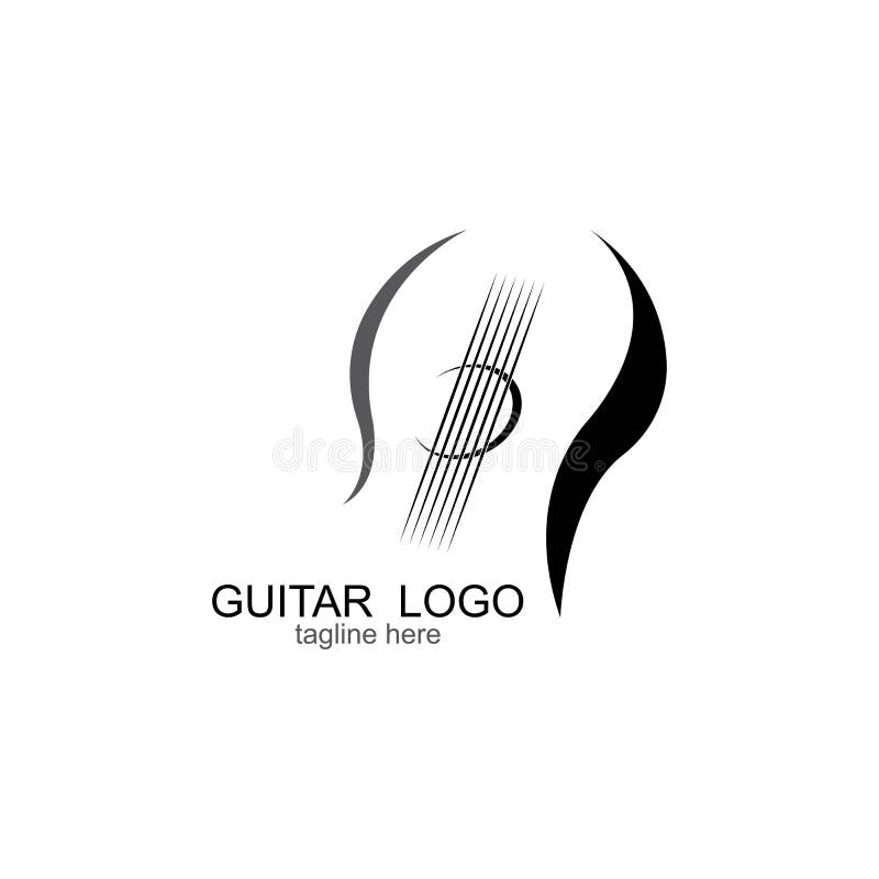 Guitar Logo Template Design Stock Illustration - Illustration of ...