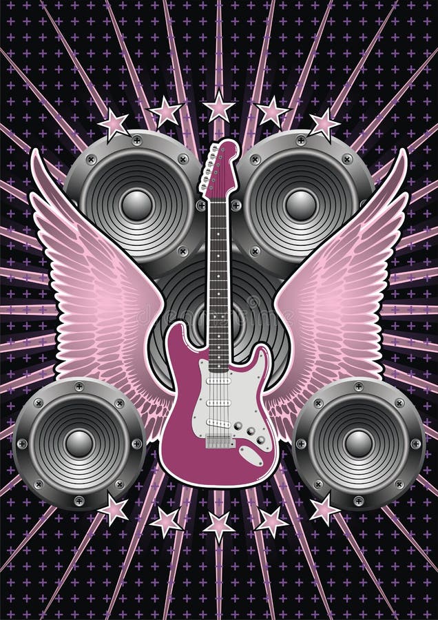 Double neck guitar stock vector. Illustration of rock - 9998276