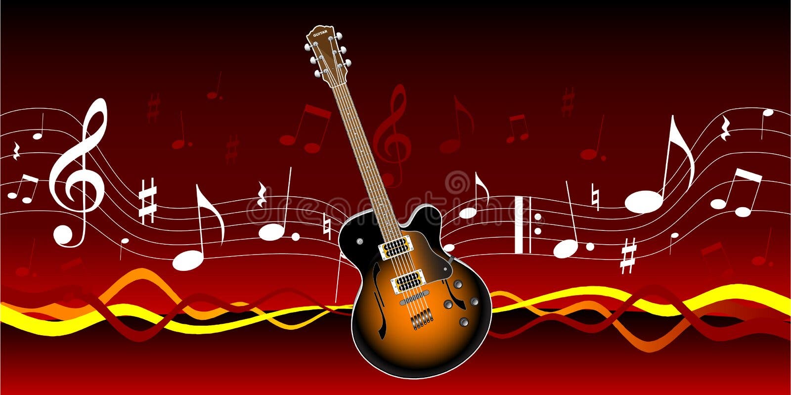 Abstract Guitar Music Theme Stock Image - Image of pattern, equipment ...