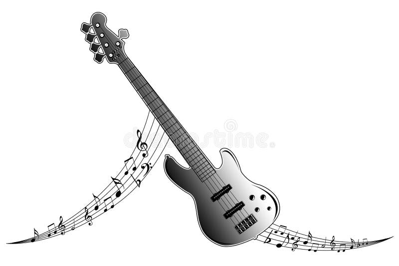 Guitar Music notes stock illustration. Illustration of element - 17115721