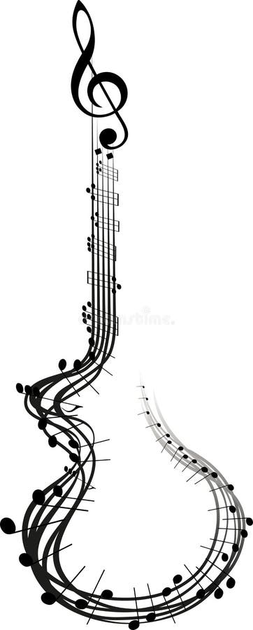 Music Notes Twisted into a Spiral Stock Vector - Illustration of arts ...