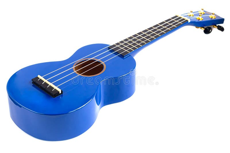 Guitar Musical Instrument in Blue on a White Background. Ukulele ...