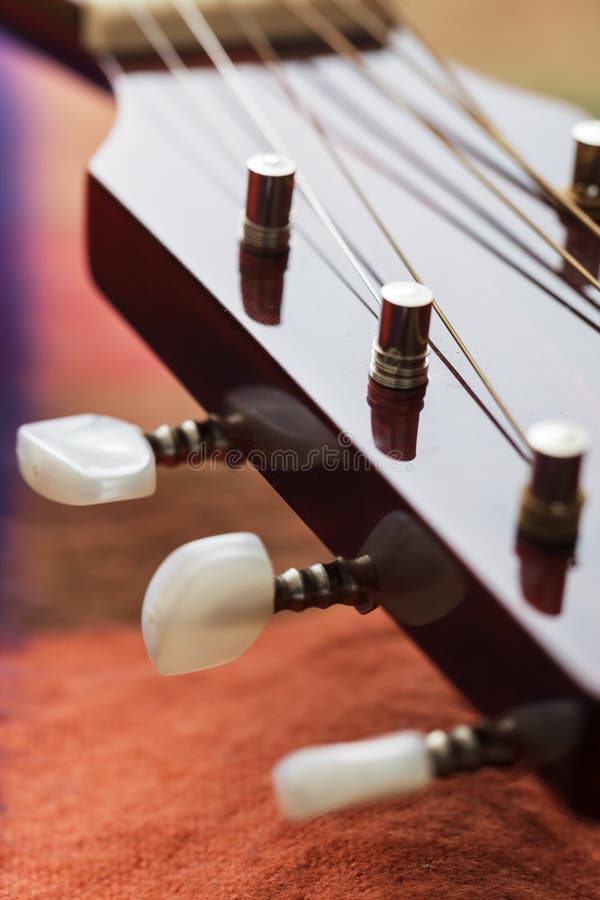 Guitar Neck Stretched Strings Close Up View Stock Photos - Free ...