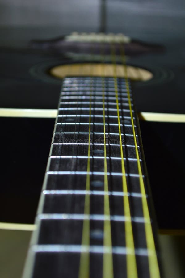 Guitar neck and strings stock image. Image of musician - 134920047