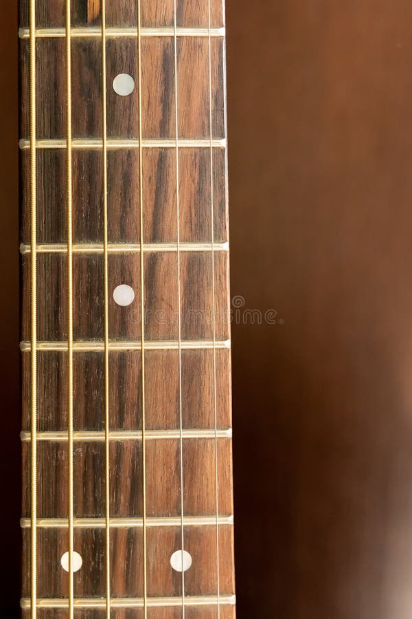 Guitar Neck with Strings Close Up on a Stock Image - Image of marker ...