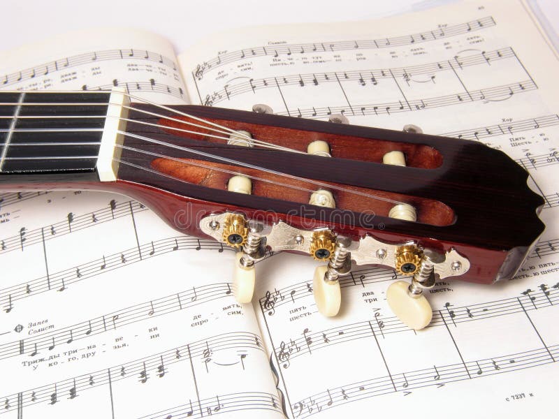 Guitar and note stock image. Image of band, treble, neck - 2101981