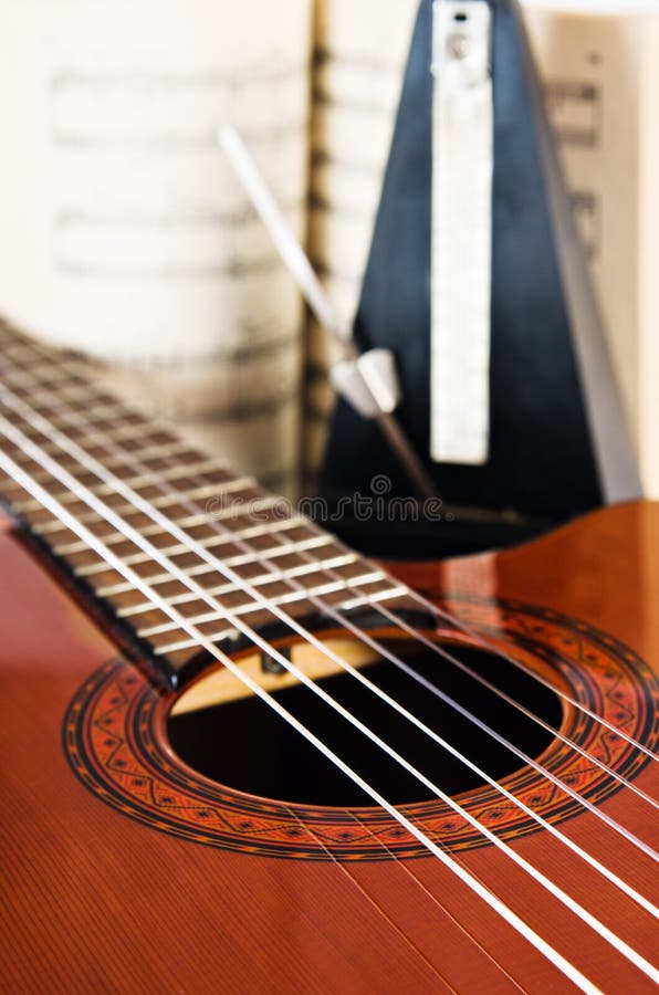 Guitar and the note stock image. Image of acoustic, notes - 29448665