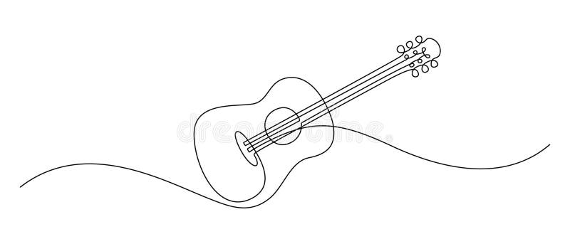Continuous One Line Drawing Guitar Stock Illustrations – 704 Continuous ...