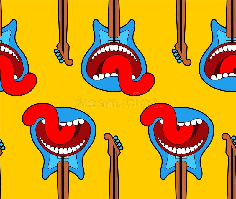 Seamless rock band pattern stock vector. Illustration of element - 17784992