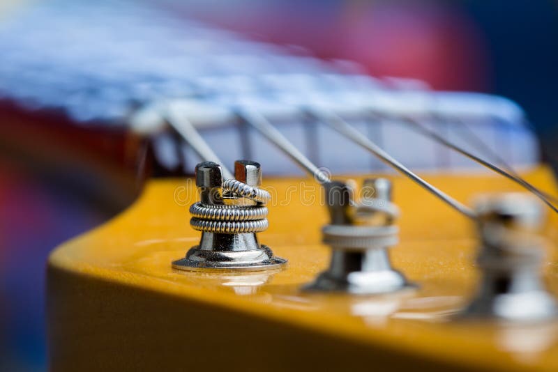Guitar Peg & String Detail Stock Photo - Image of play, melody: 94443570