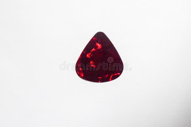 Guitar Pic - Normal Red Colour Stock Photo - Image of basic, guitar ...