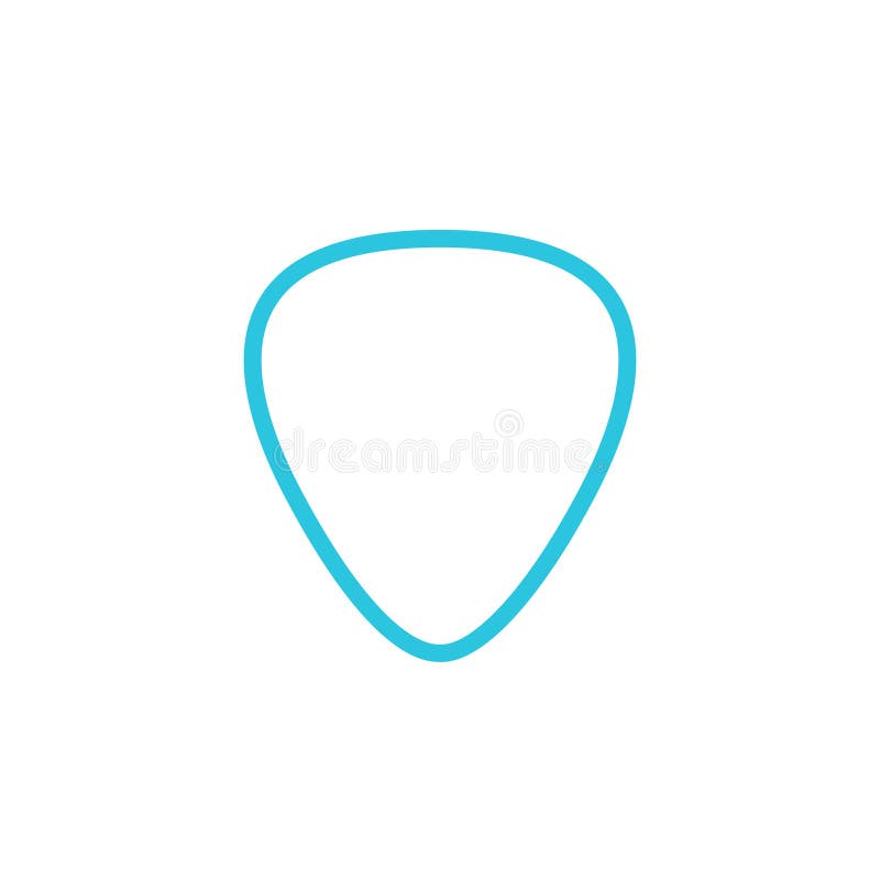 Guitar Pick Icon. Isolated on White Background Stock Vector ...