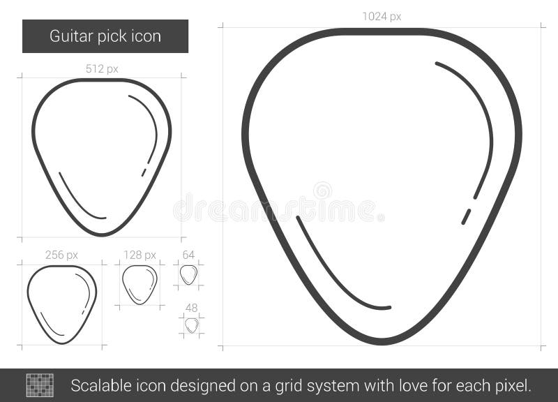 Actual Size Free Printable Guitar Pick Template - Templates FREE