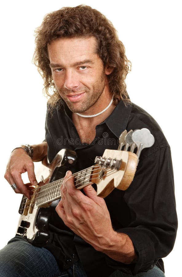 Guitar Player in Studio stock image. Image of equipment - 25629973