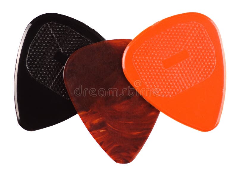 Guitar Plectrum Pick on White Background Stock Image - Image of music ...