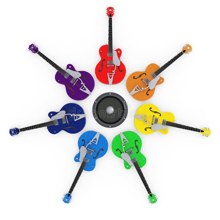 Guitars Rainbow Stock Illustrations – 93 Guitars Rainbow Stock ...