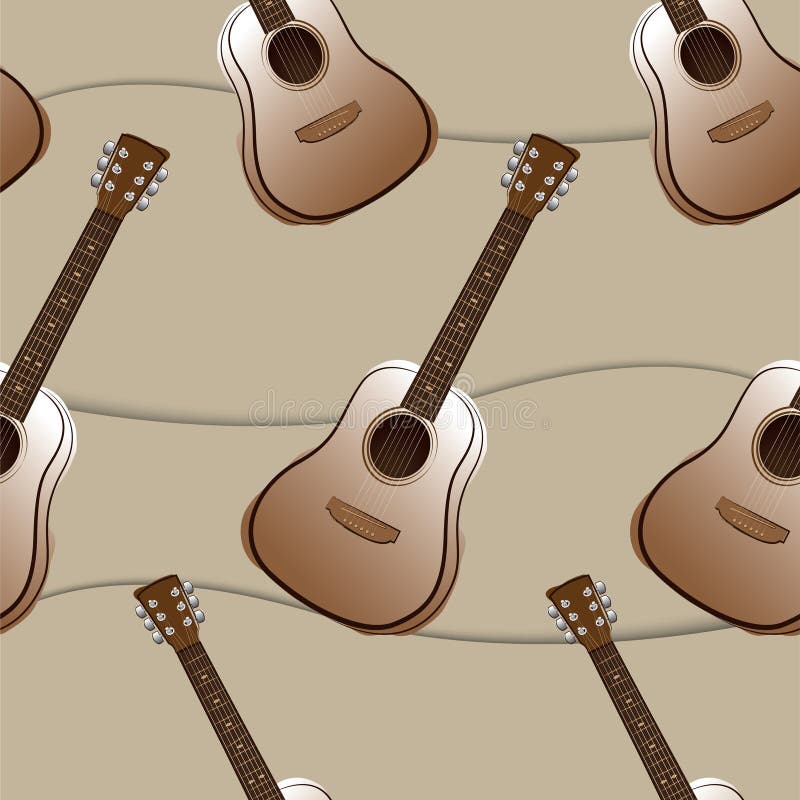 Guitar seamless pattern stock vector. Illustration of guitar - 39979794