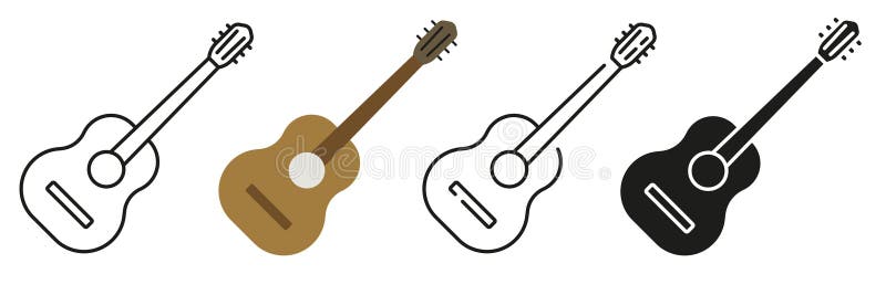 Guitar. a Simple Set of Musical Instruments Stock Vector - Illustration ...