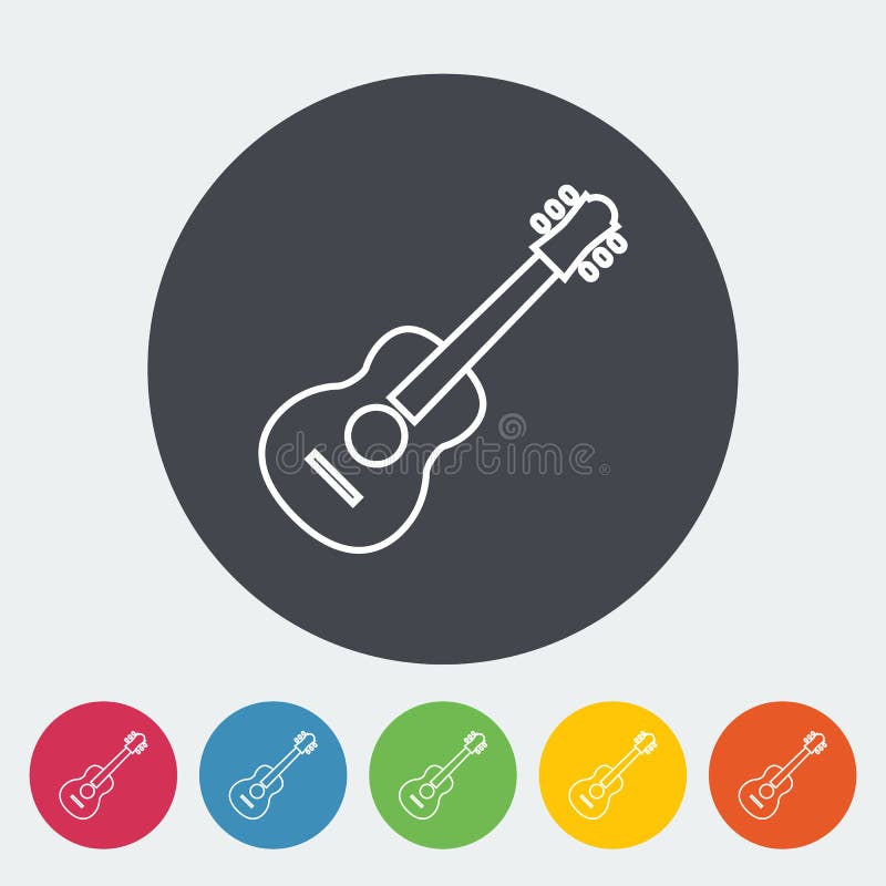 Guitar stock vector. Illustration of silhouette, guitar - 97931864