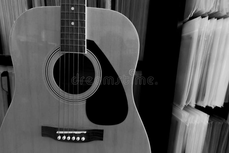 Guitar and sound platter stock photo. Image of style - 73672506