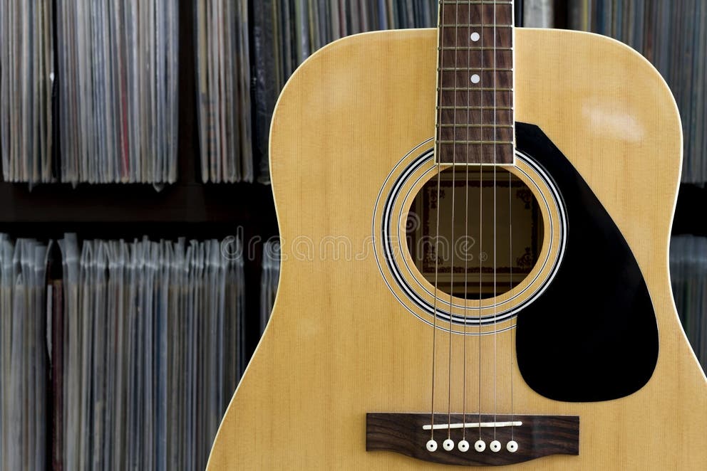 Guitar and sound platter stock image. Image of platter - 73672537