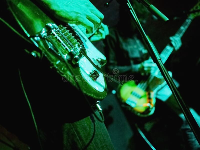 Guitar stage electric stock photo. Image of chord, club - 60716644