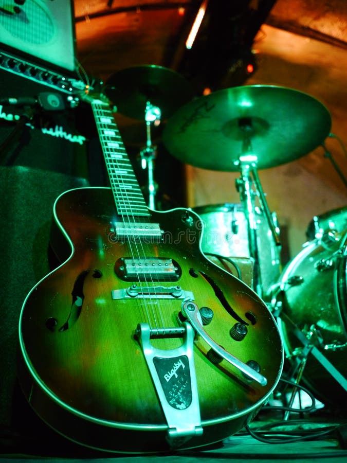 Guitar stage electric stock photo. Image of macro, performer - 76291112