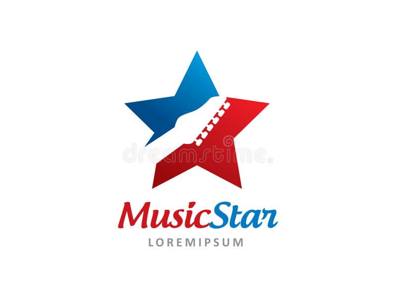 Guitar and Star Logo Symbol or Icon Template Stock Vector ...