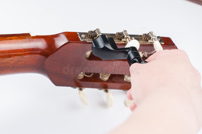 Guitar String Cutting Equipment Isolated on White Background Stock ...