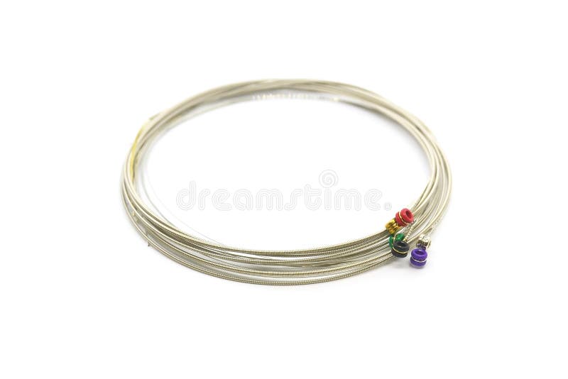 Guitar String Isolated on White Background Stock Photo - Image of fresh ...