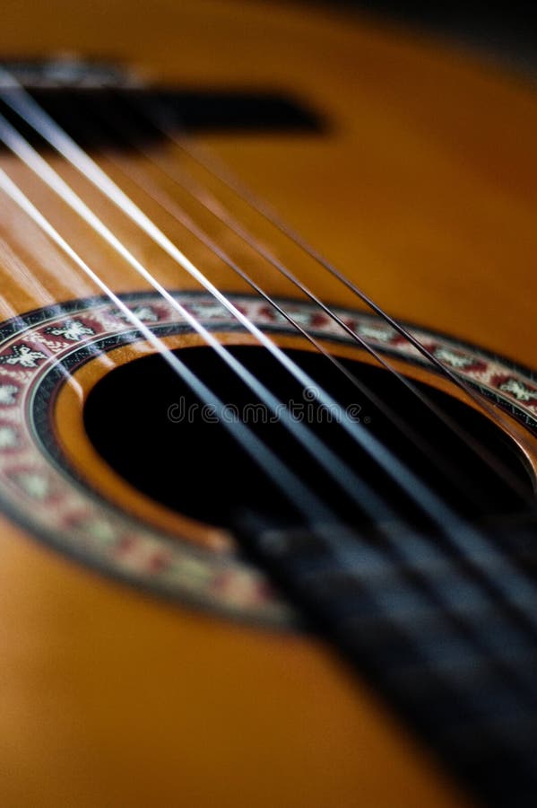 Guitar Strings on a Fretboard Stock Photo - Image of acoustic, arts ...