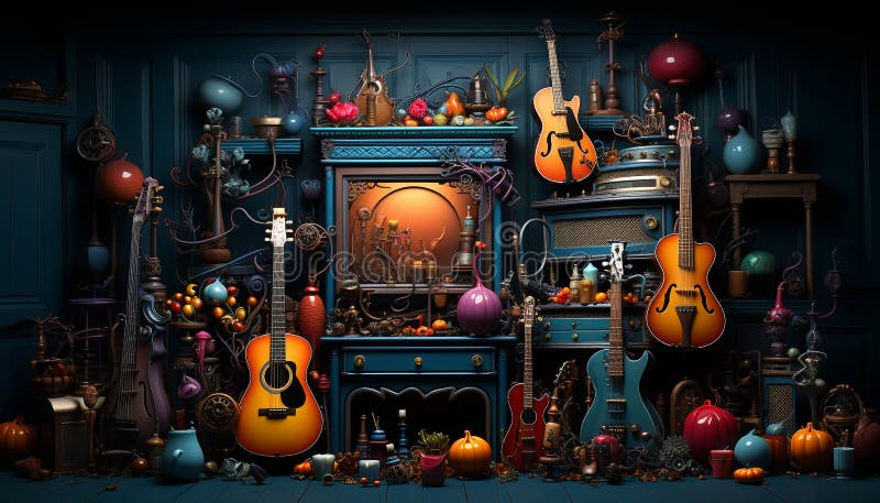 Guitar Strings Strummed, Musician Creativity Fills the Acoustic ...