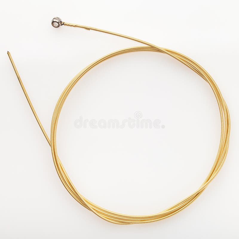 Guitar Strings on White Background Stock Photo - Image of steel ...
