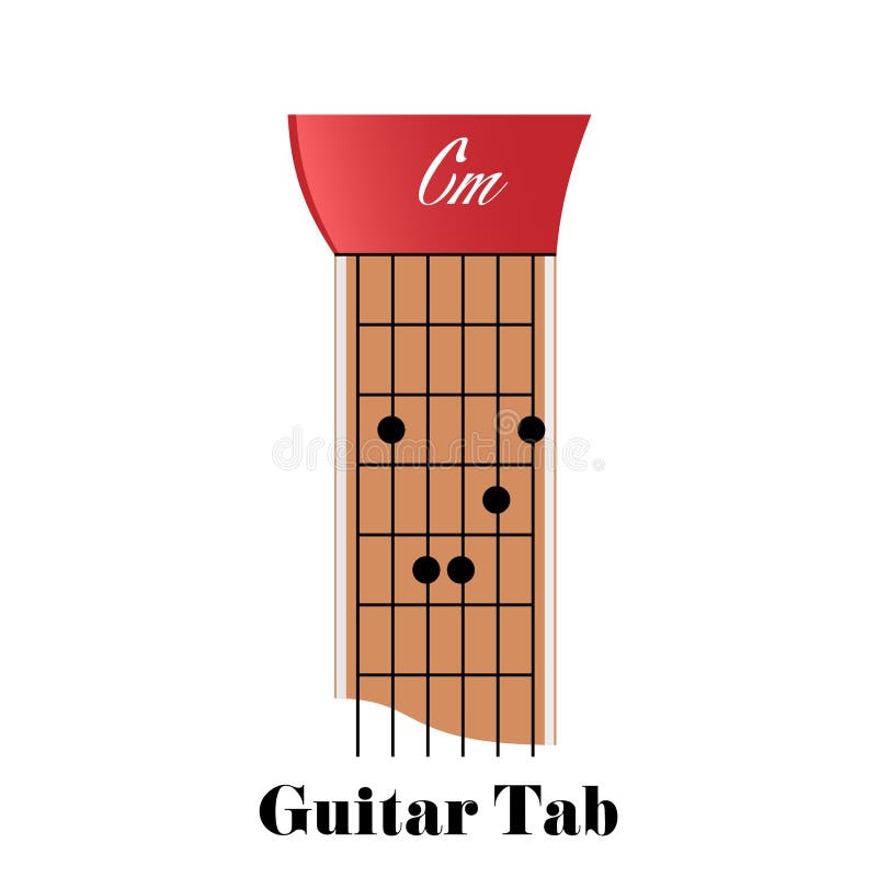 Guitar Tabulator with Chord C Minor Stock Vector - Illustration of ...