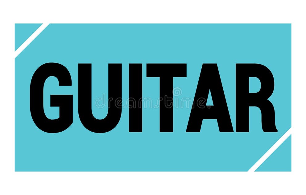 GUITAR Text Written on Blue-black Stamp Sign Stock Illustration ...
