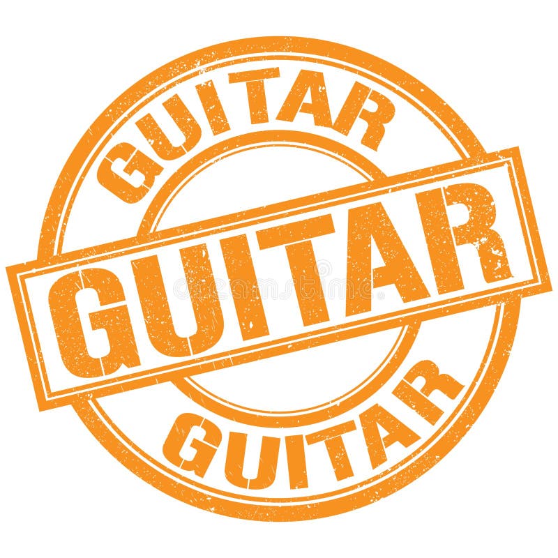 GUITAR Text Written on Orange Stamp Sign Stock Illustration ...