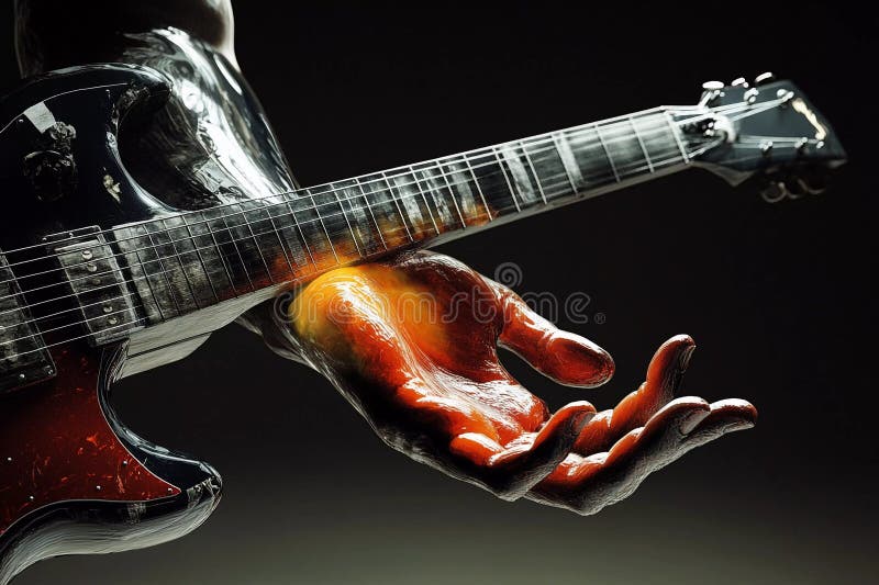 Guitar Transforms into a Human Hand, Blending Music with Artistry and ...