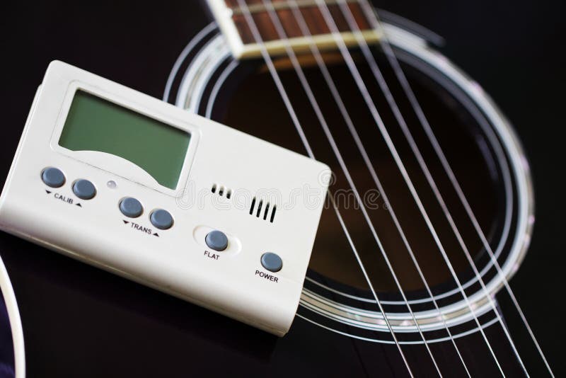 Guitar and Tuner for Musical Instruments Stock Image - Image of pedal ...
