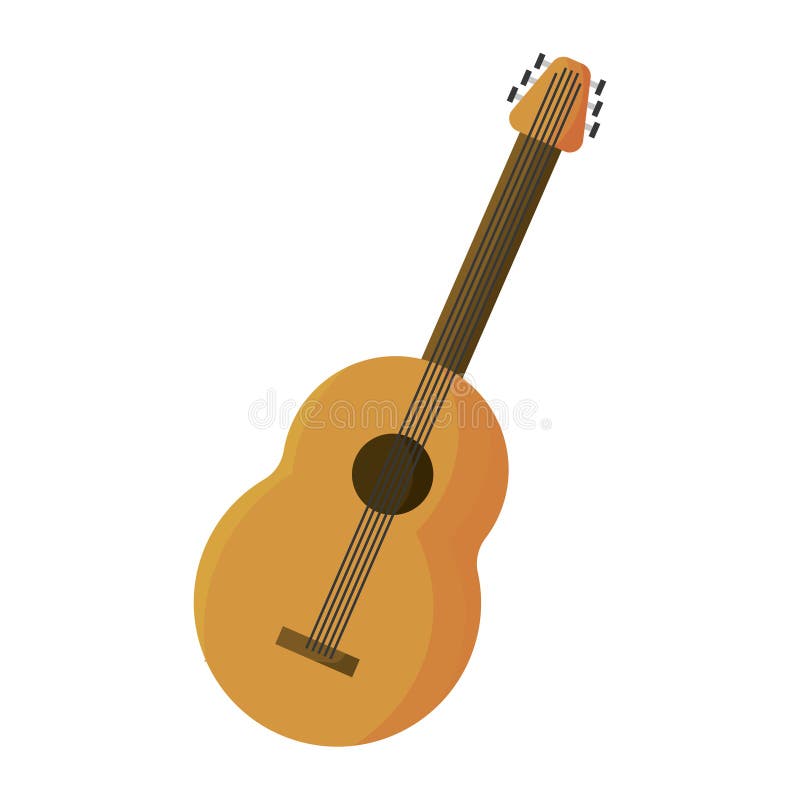 Guitar Warm Tones Musical Instrument. Vector Stock Vector ...