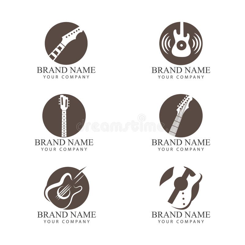 Guitar Wave Logo Template Vector Symbol Nature Stock Vector ...