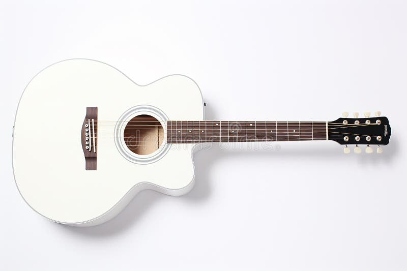 Guitar on a White Background Stock Illustration - Illustration of ...