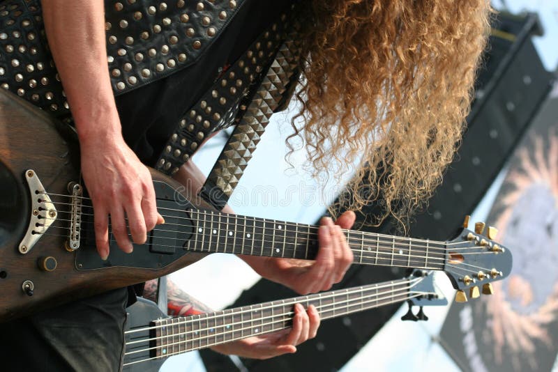 Guitarist on the stage stock image. Image of horizontal - 39634777