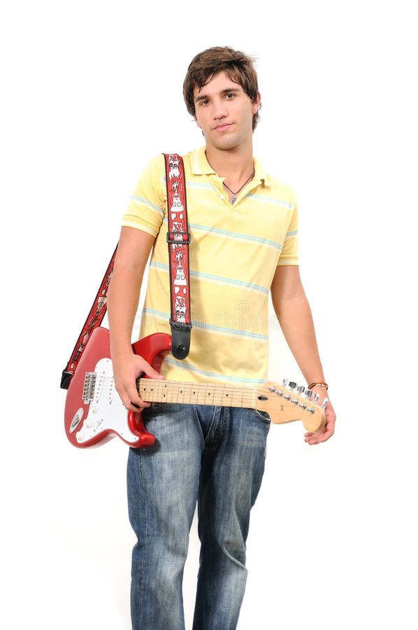 Teen rock band stock image. Image of guitarist, casual - 5708597