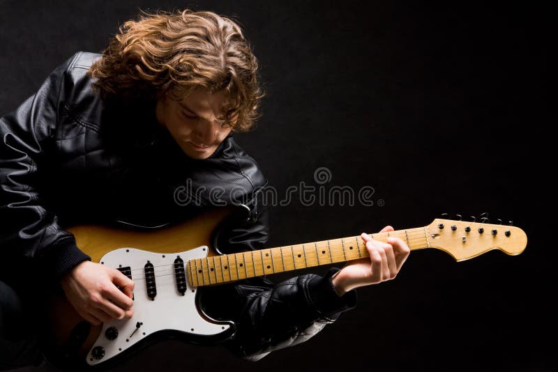 Guitariste photo stock. Image du électrique, beau, guitare - 9004674