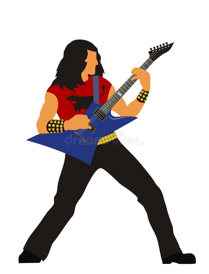 Músicos de metales pesados ilustración del vector. Ilustración de ...